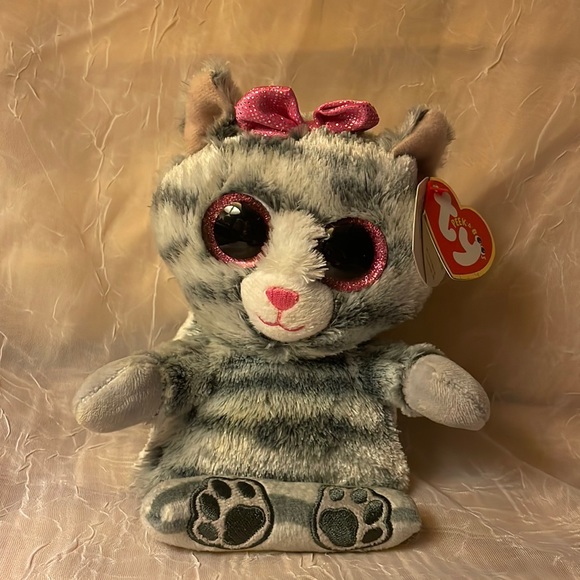 Ty | Toys | Ty Beanie Boos Peekaboo 4 Molly The Grey Cat Phone Holder ...